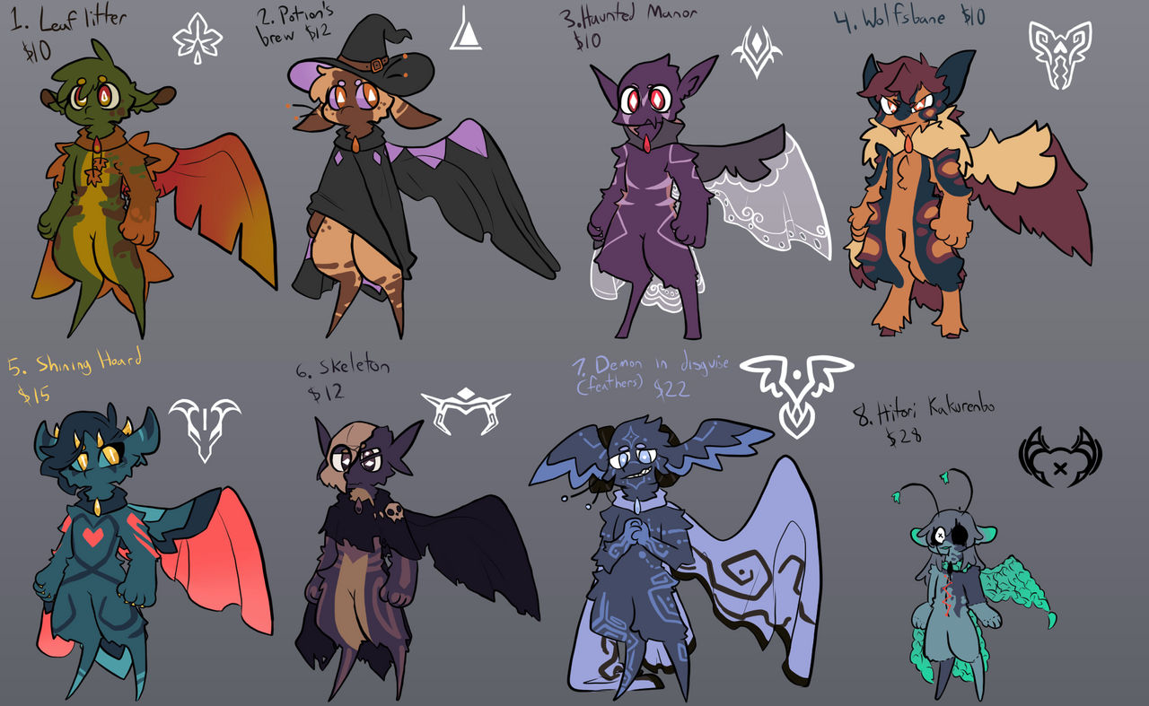(OPEN) Foraglin Adopts Flatsale | Halloween batch! by NeapolitanGoblin ... (OPEN) Foraglin Adopts Flatsale | Halloween batch! by NeapolitanGoblin ...