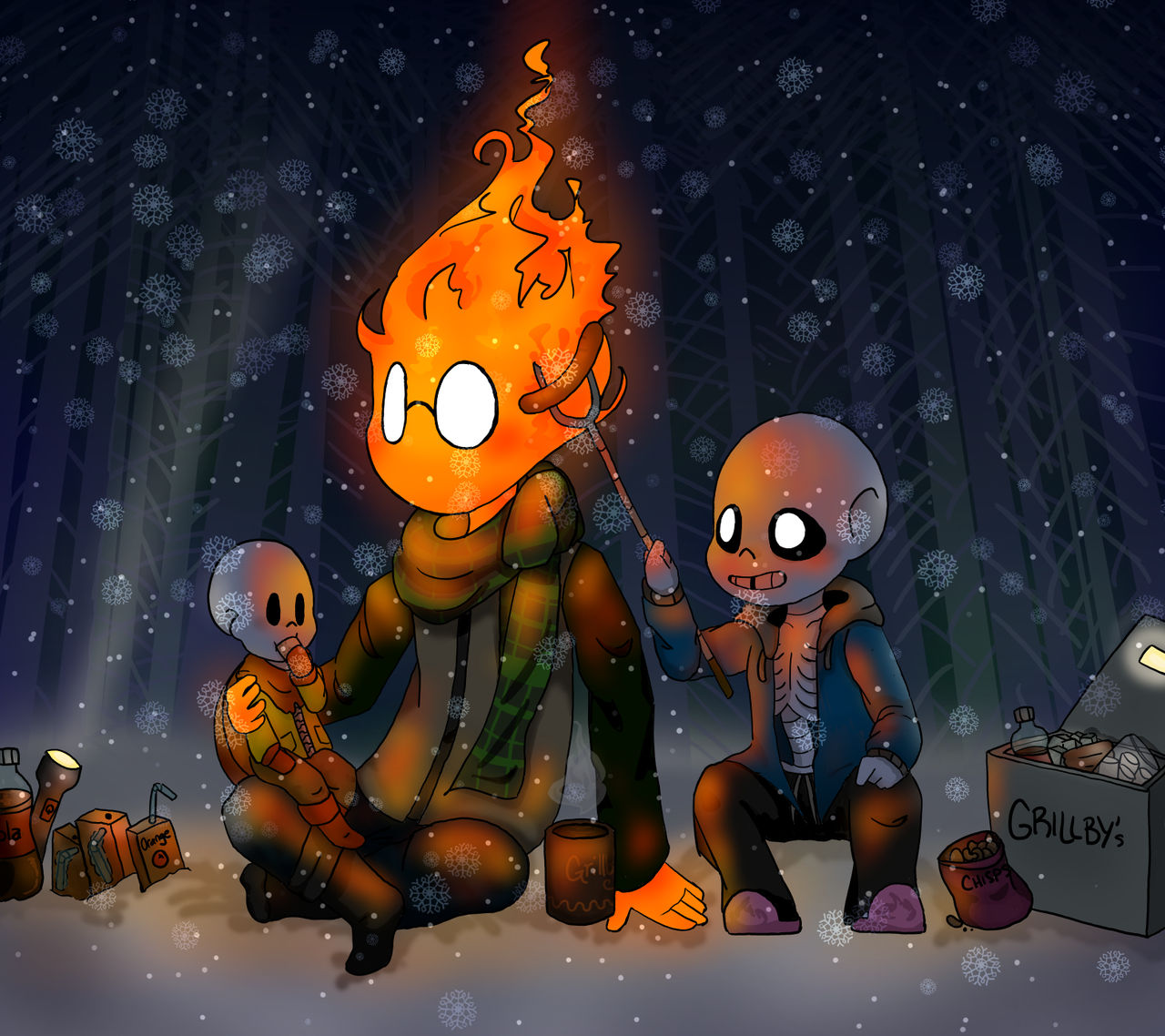 Snowdin Redraw By Lastonestandin On Deviantart