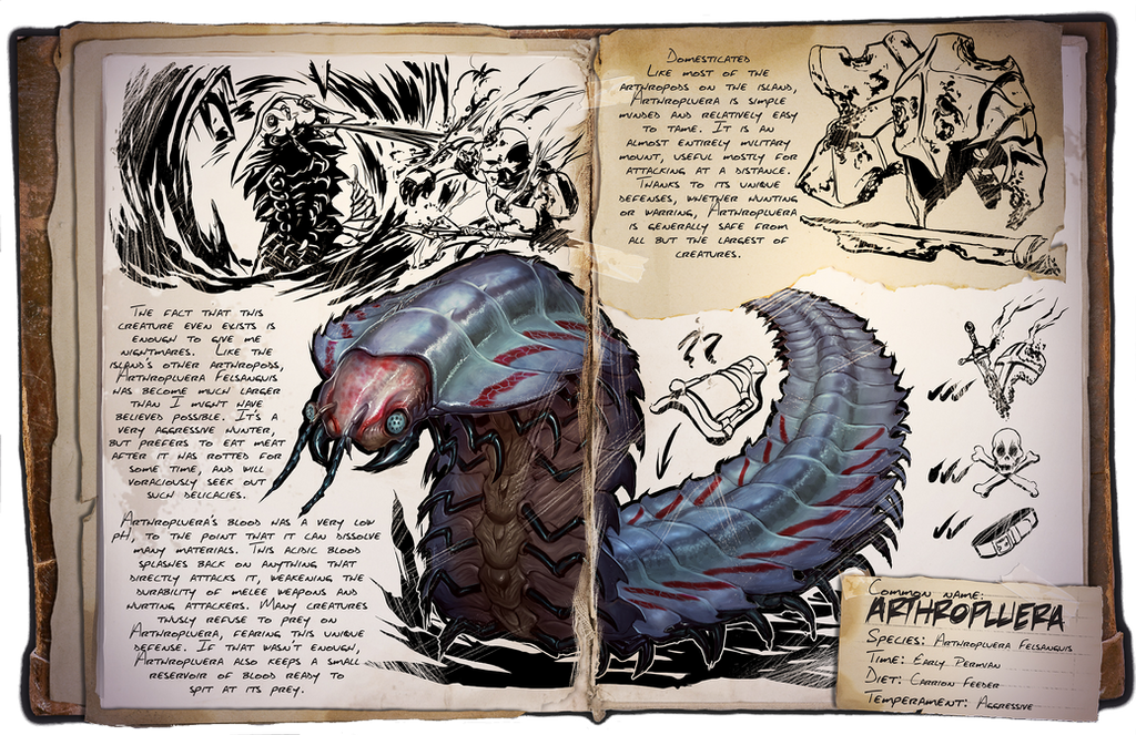 Ark Survival Evolved Dossiers Arthropluera By Djdinojosh On Deviantart