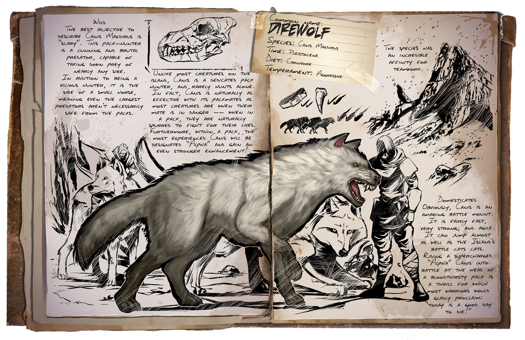 Ark Survival Evolved Dossiers Direwolf By Djdinojosh On Deviantart