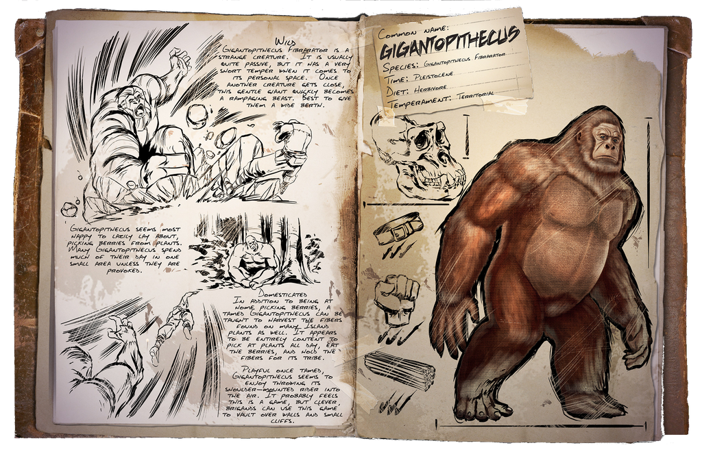 Ark Survival Evolved Dossiers Gigantopithecus By Djdinojosh On Deviantart