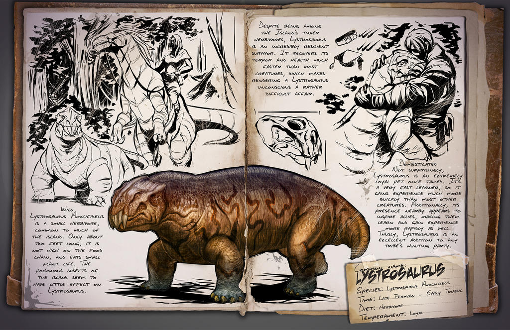 Ark Survival Evolved Dossiers Lystrosaurus By Djdinojosh On Deviantart