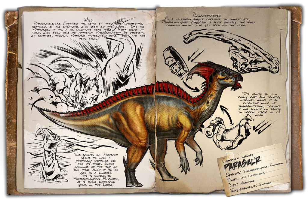 Ark Survival Evolved Dossiers Parasaur By Djdinojosh On Deviantart