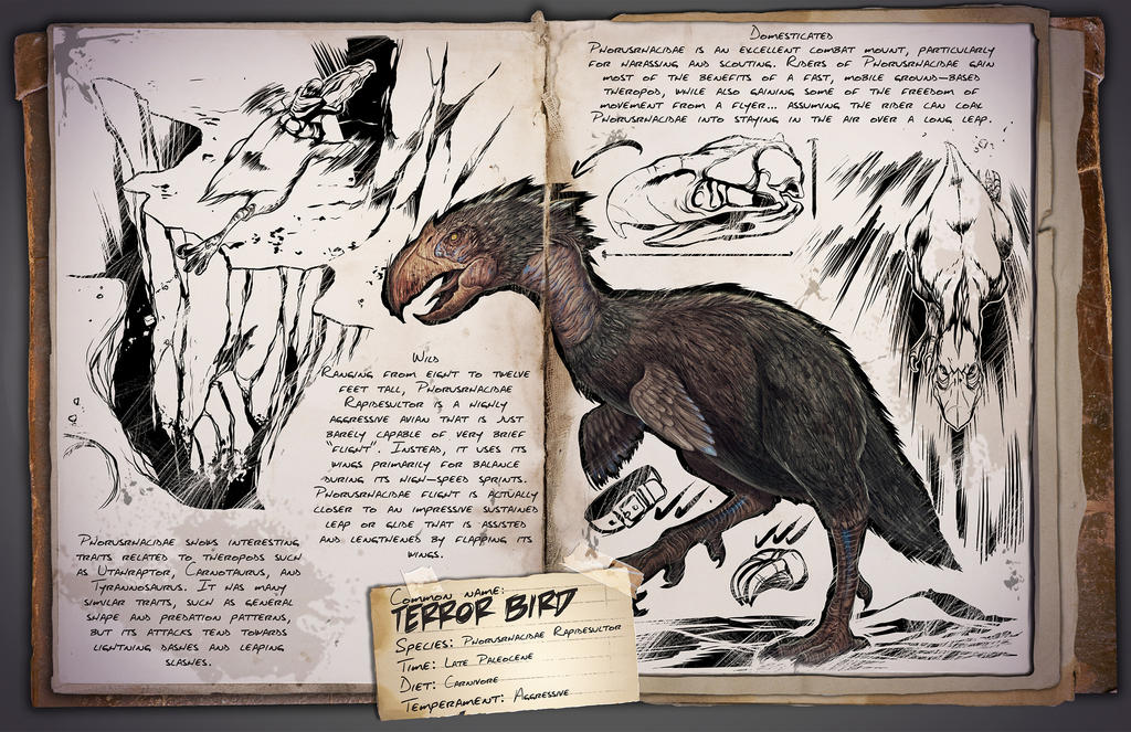 Ark Survival Evolved Dossiers Terror Bird By Djdinojosh On Deviantart