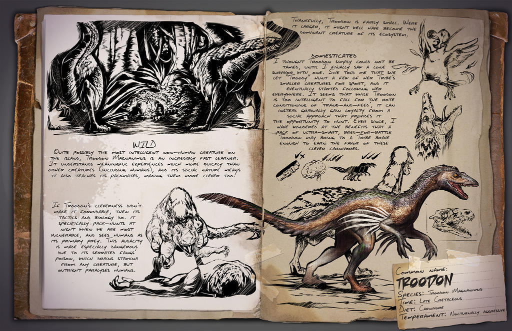 Ark Survival Evolved Dossiers Troodon By Djdinojosh On Deviantart