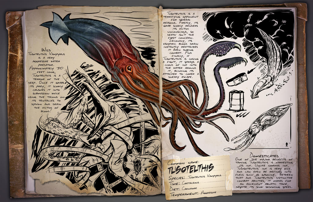 Ark Survival Evolved Dossiers Tusoteuthis By Djdinojosh On Deviantart