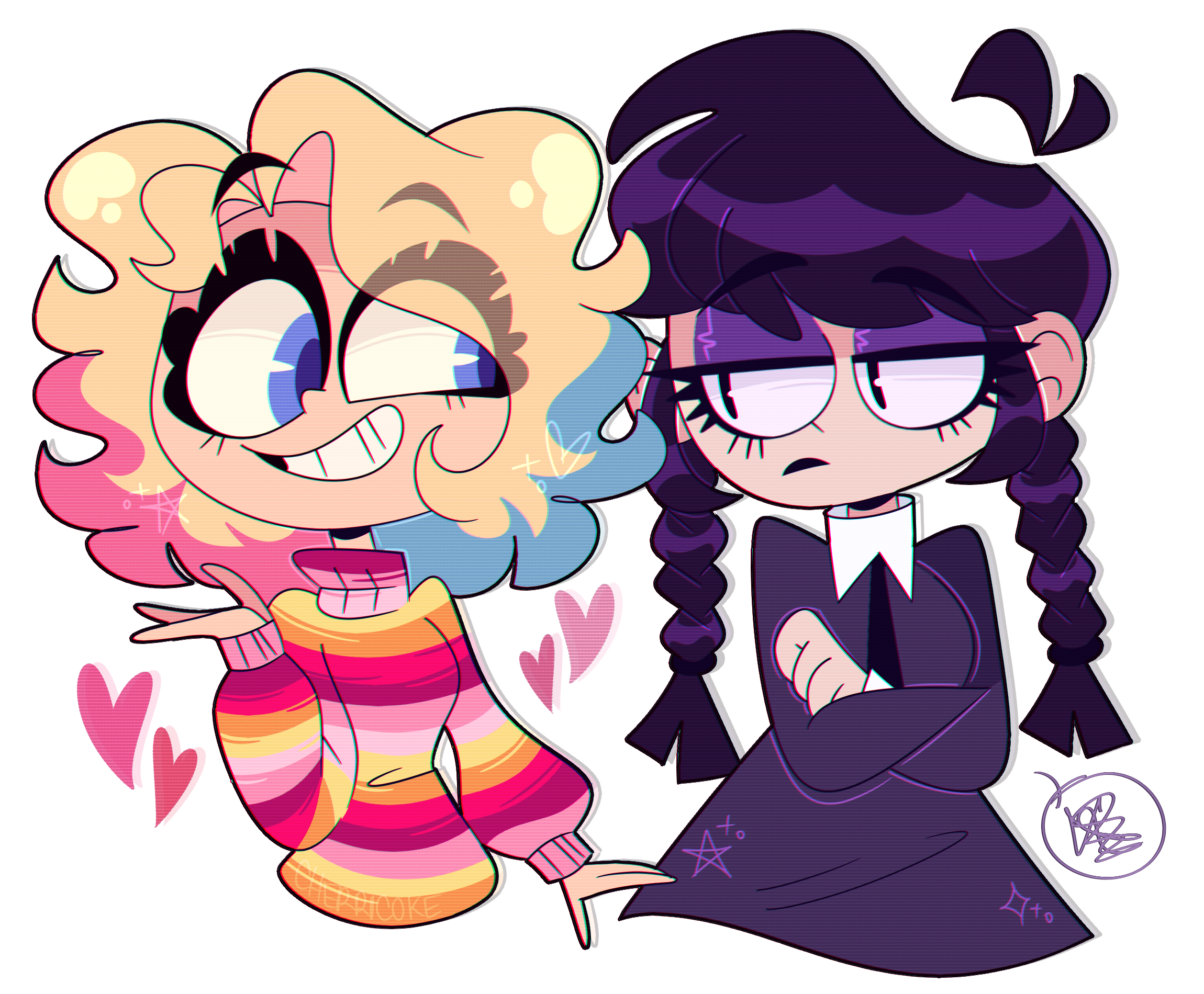 Enid And Wednesday By Pyjamethyst On Deviantart