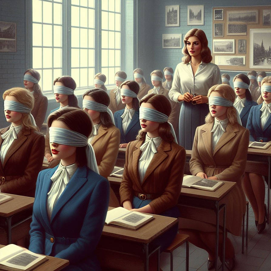 Blindfolded Women At University Class By Andrevm99 On Deviantart