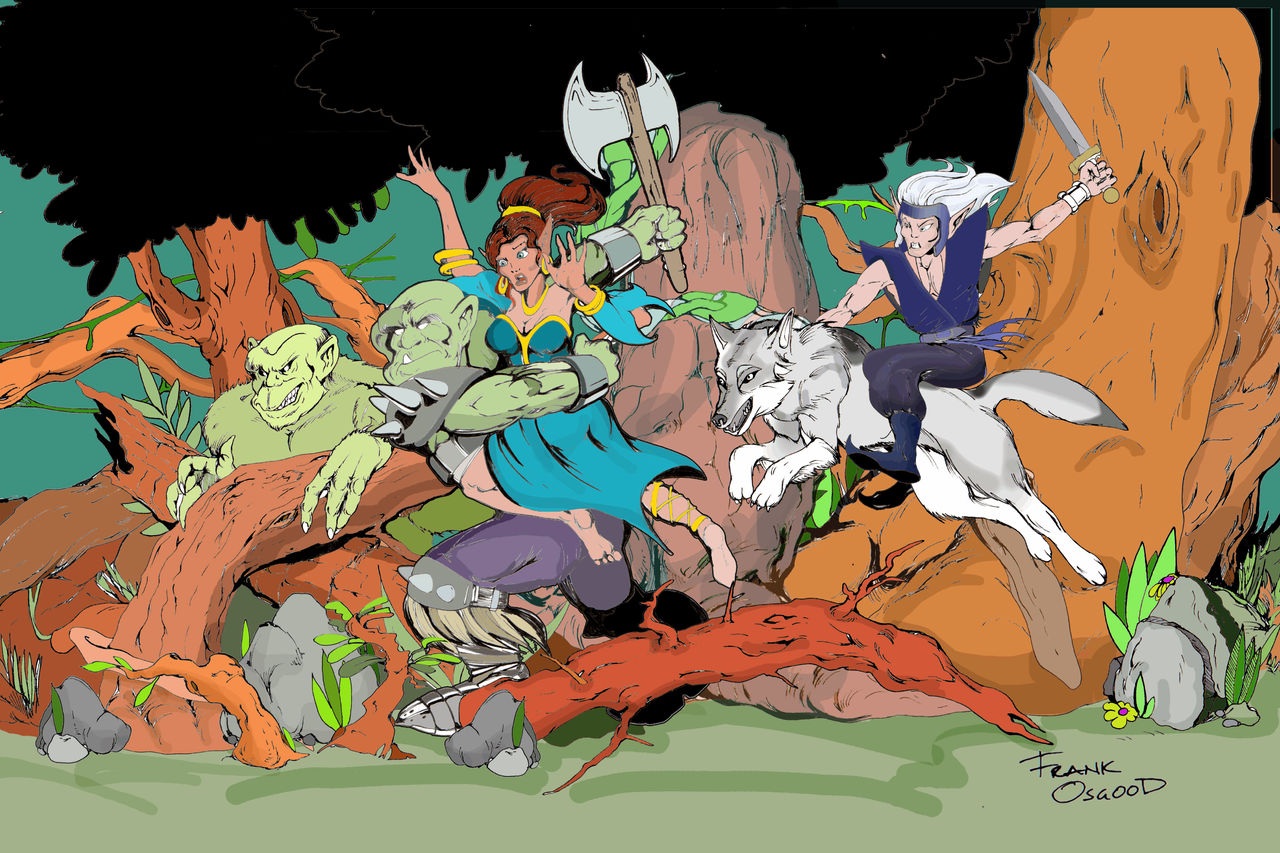 Elfquest Skywise Rescuing Leetah From Trolls By Osgoodcomix On Deviantart