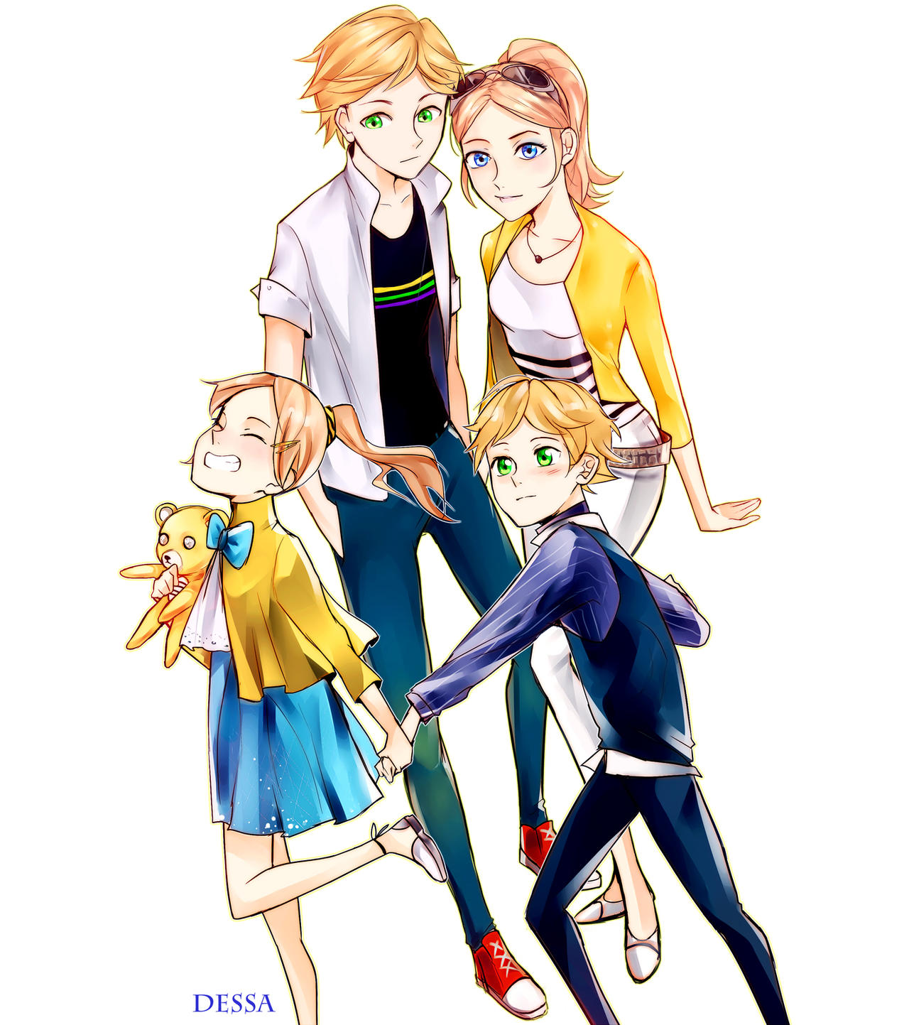 Ladybug Adrien And Chloe By Dessa Nya On Deviantart