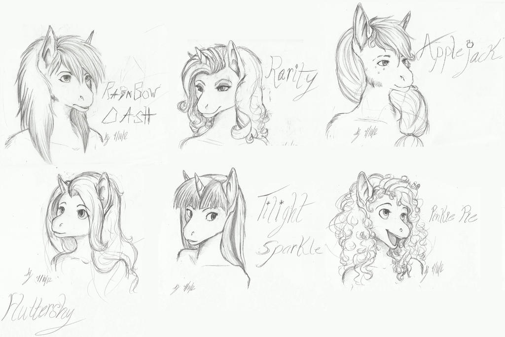 Mlp Sketch Dump Portraits By Earthnashes On Deviantart