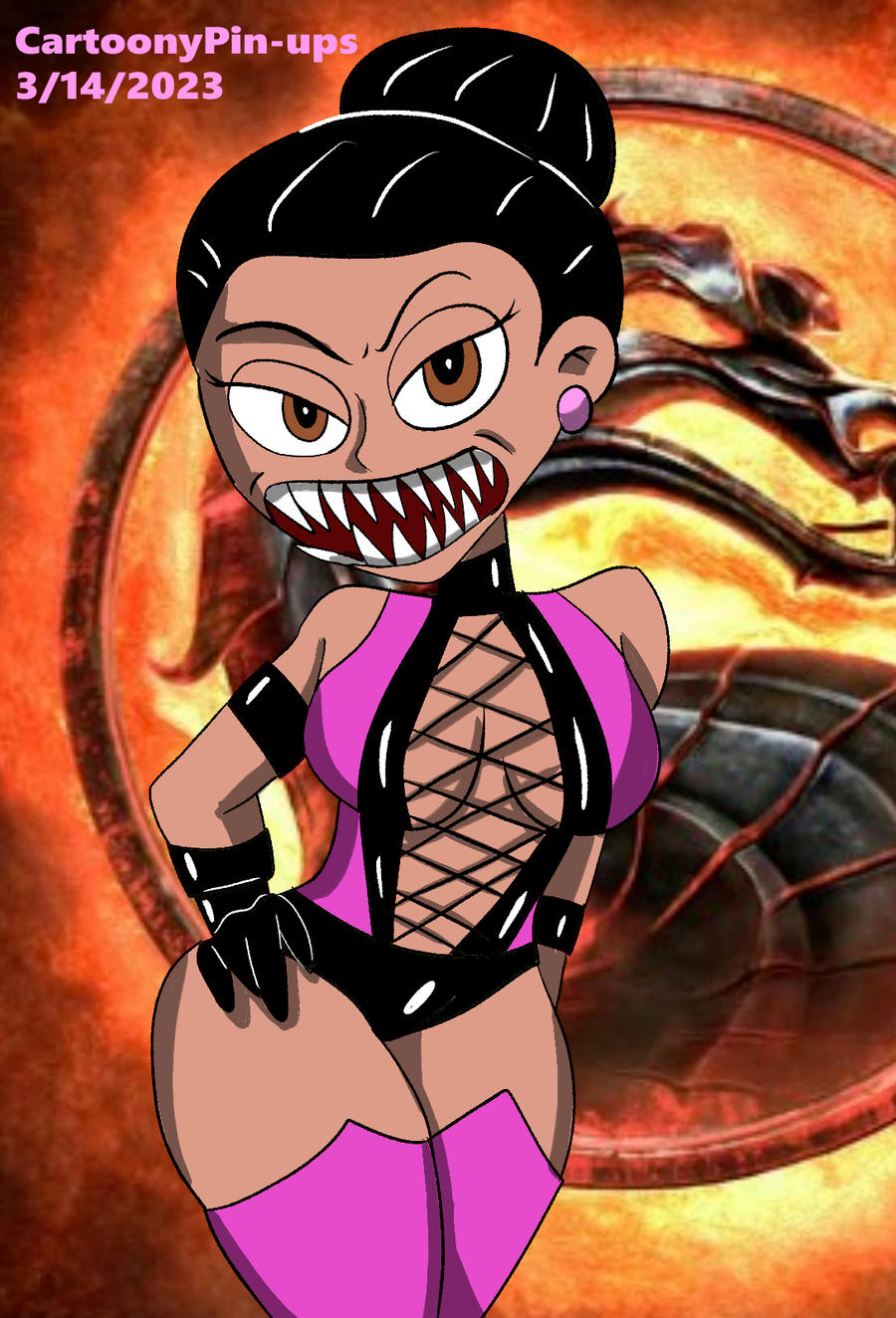 Mileena In My Style By Cartoonypin Ups On Deviantart