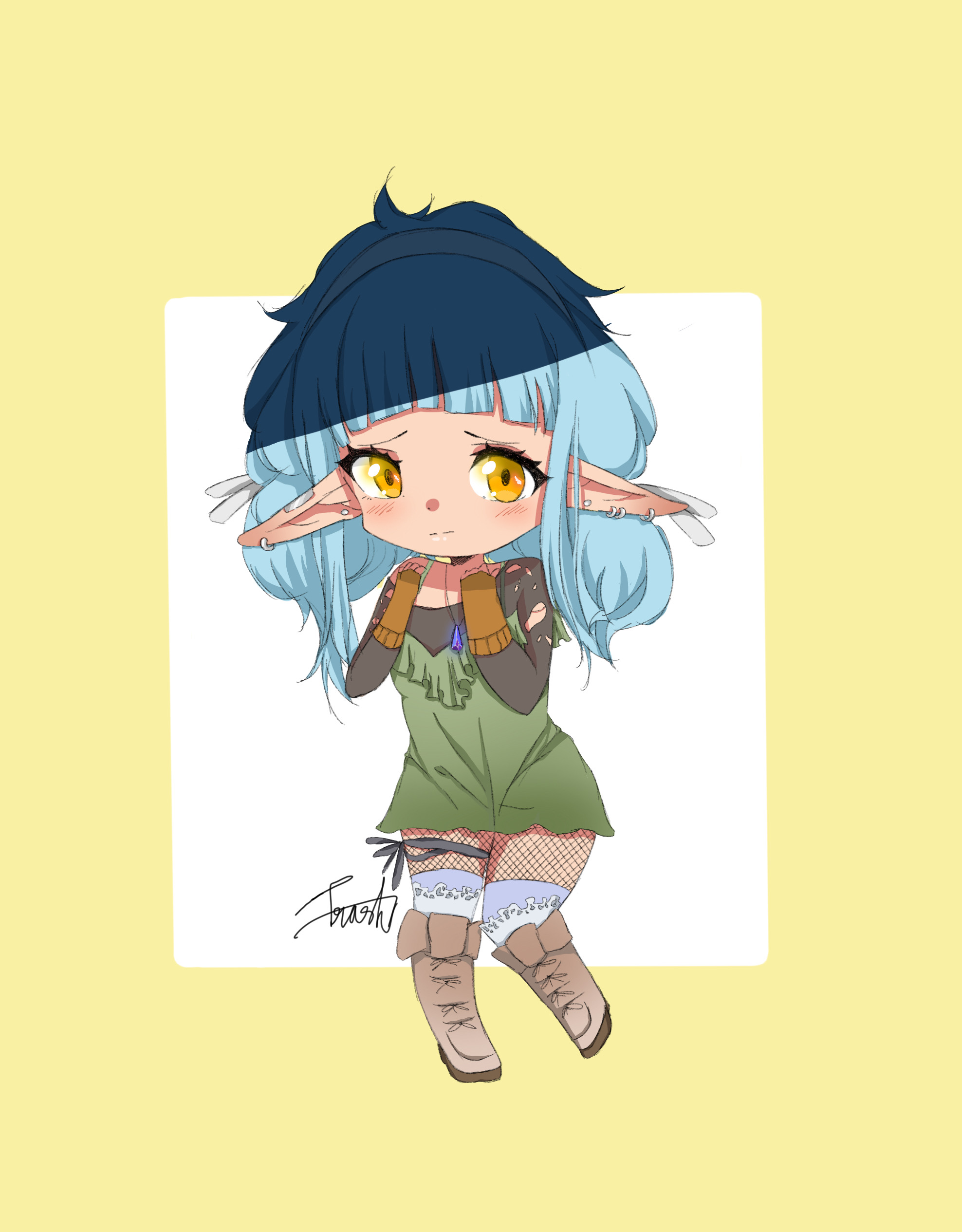 Commission Shy Elf By Lycheechii On Deviantart