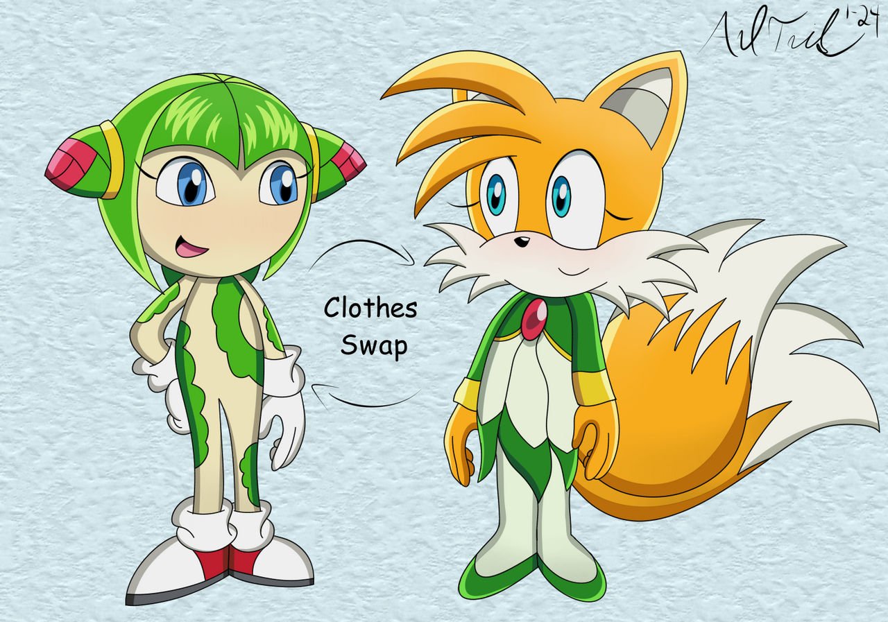 A Tailsmo Clothes Swap Tails Cosmo By Andtails1 On Deviantart