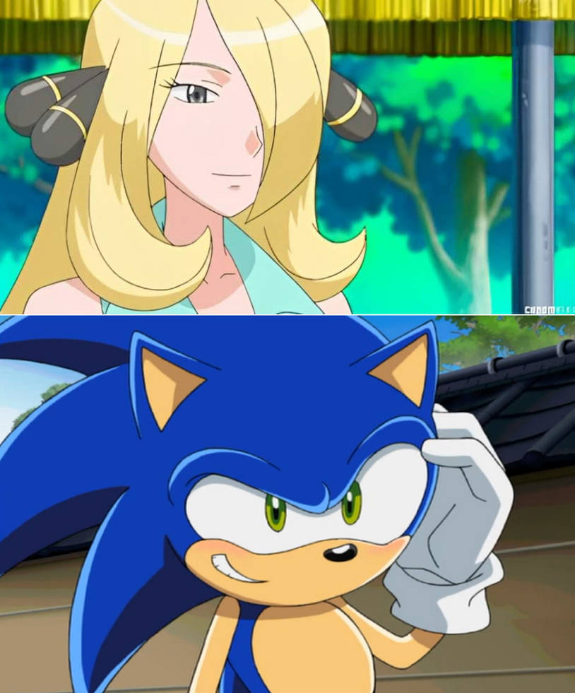 Sonic Blushes At Cynthia By Sonicfan03 On Deviantart