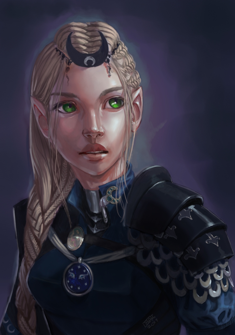 Half Elf Cleric of Selune by twostepwaltz on DeviantArt Half Elf Cleric of Selune by twostepwaltz on DeviantArt