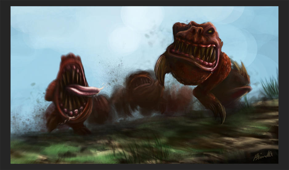Rampant Squig Herd by zumbooruk on DeviantArt