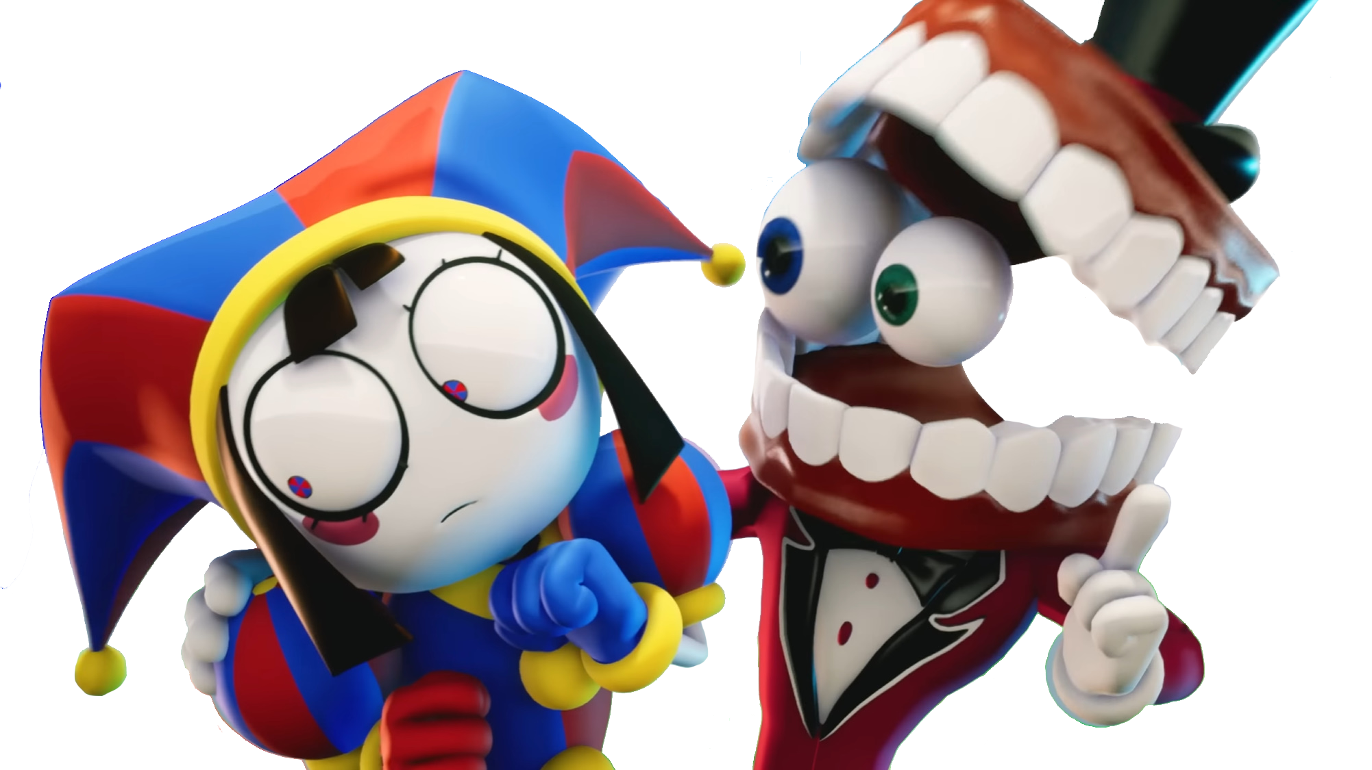Pomni And Caine Vector By Redkirb On Deviantart