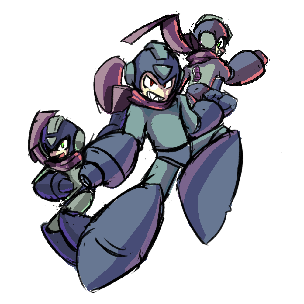 Holographic Mega Men By N1troman On Deviantart