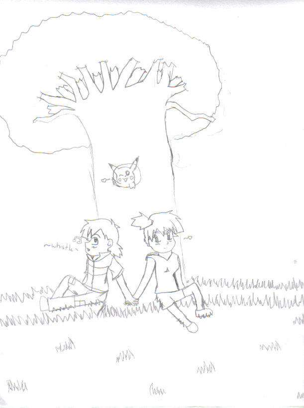 A Doodle Of Ash And Misty By Mistys Tears On Deviantart