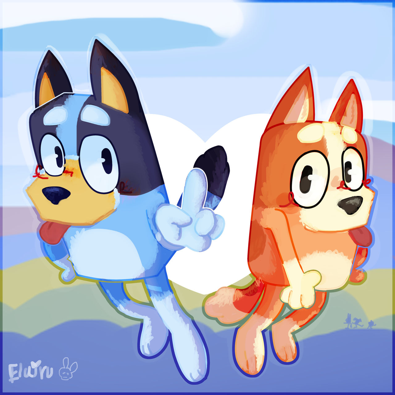 Bluey And Bingo By Elairuforever On Deviantart