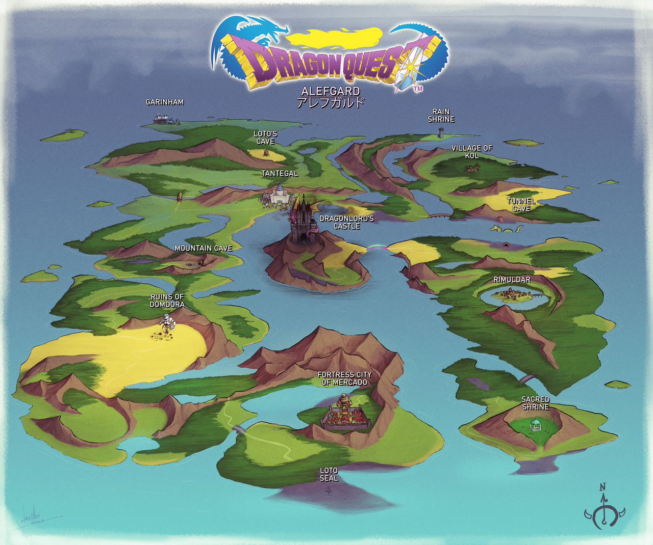 Map Of Dragon Quest By Devilhs On Deviantart