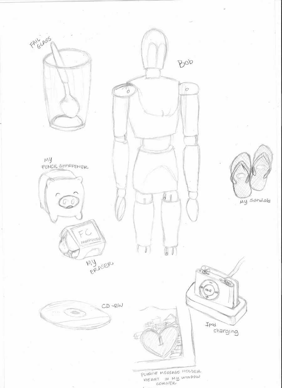 Inanimated Objects Sketch By Ingridpin On Deviantart
