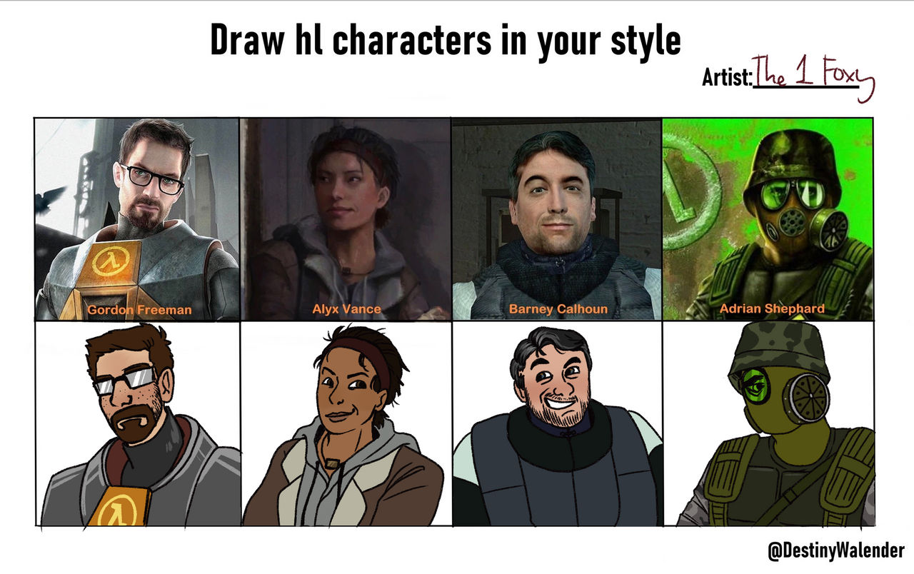 Draw Hl Characters 1 By The1 Foxy On Deviantart