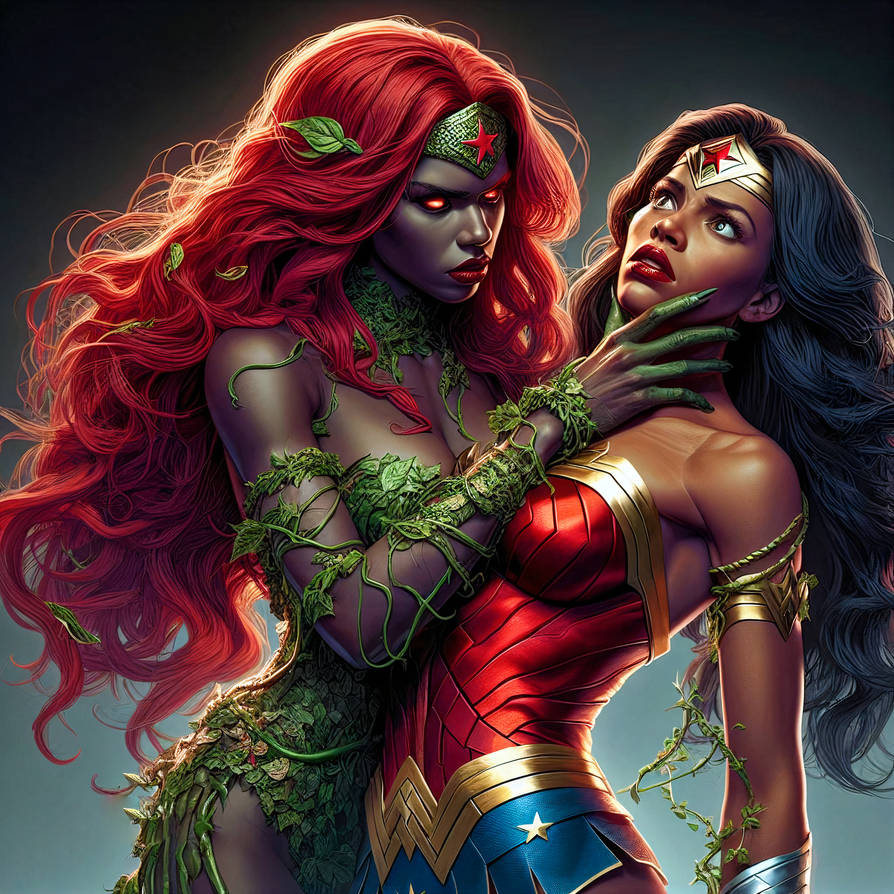 Poison Ivy Controlling Wonder Woman By Headlessape On Deviantart