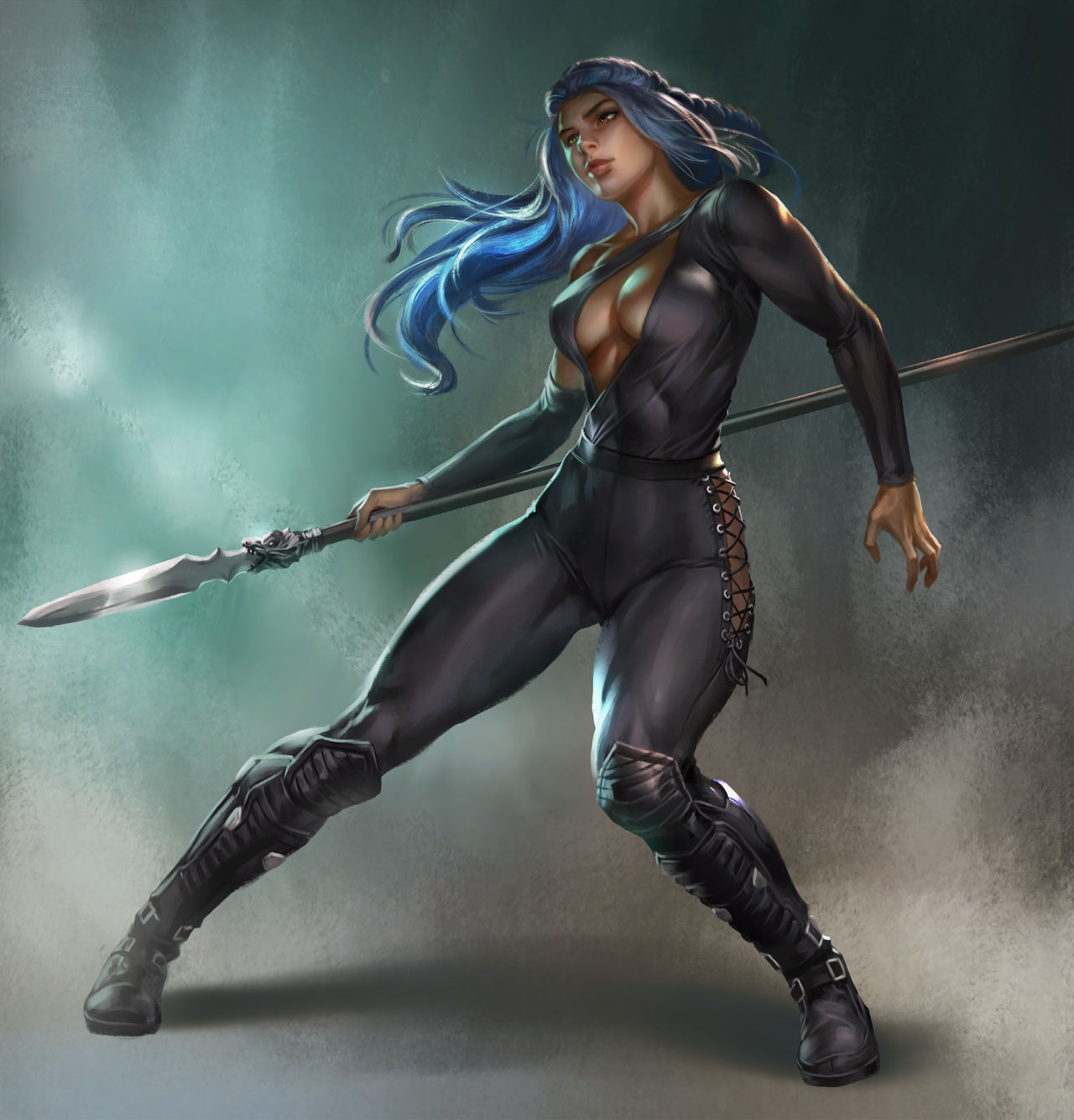 Spear Wielder Female Fighter By Macarious On Deviantart