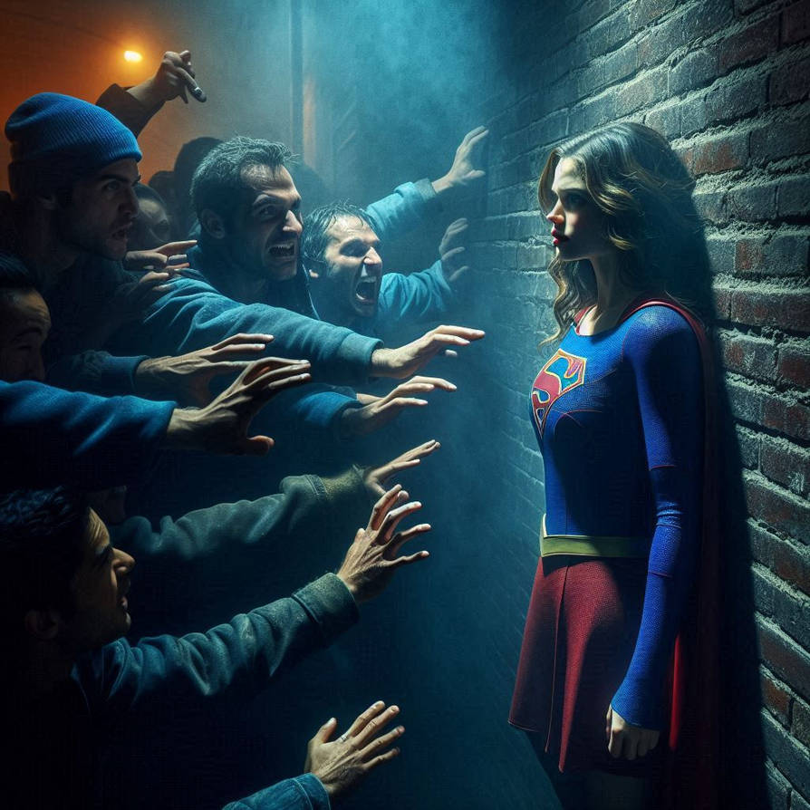 Supergirl Cornered By Furious Gang By Hoffman666 On Deviantart