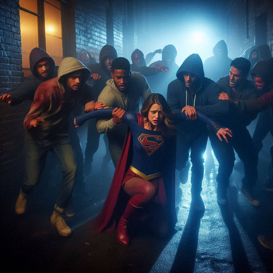 Supergirl Grabbed By Angry Gang By Writer 40 On Deviantart