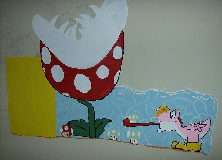 yoshi wall painting by Leooon99 on DeviantArt