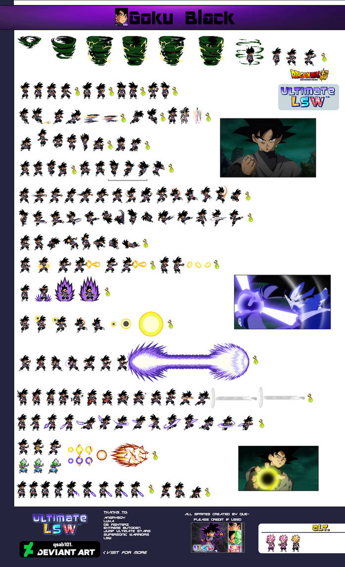 Goku Black Ulsw Sprite Sheet By Songoku0911 On Deviantart