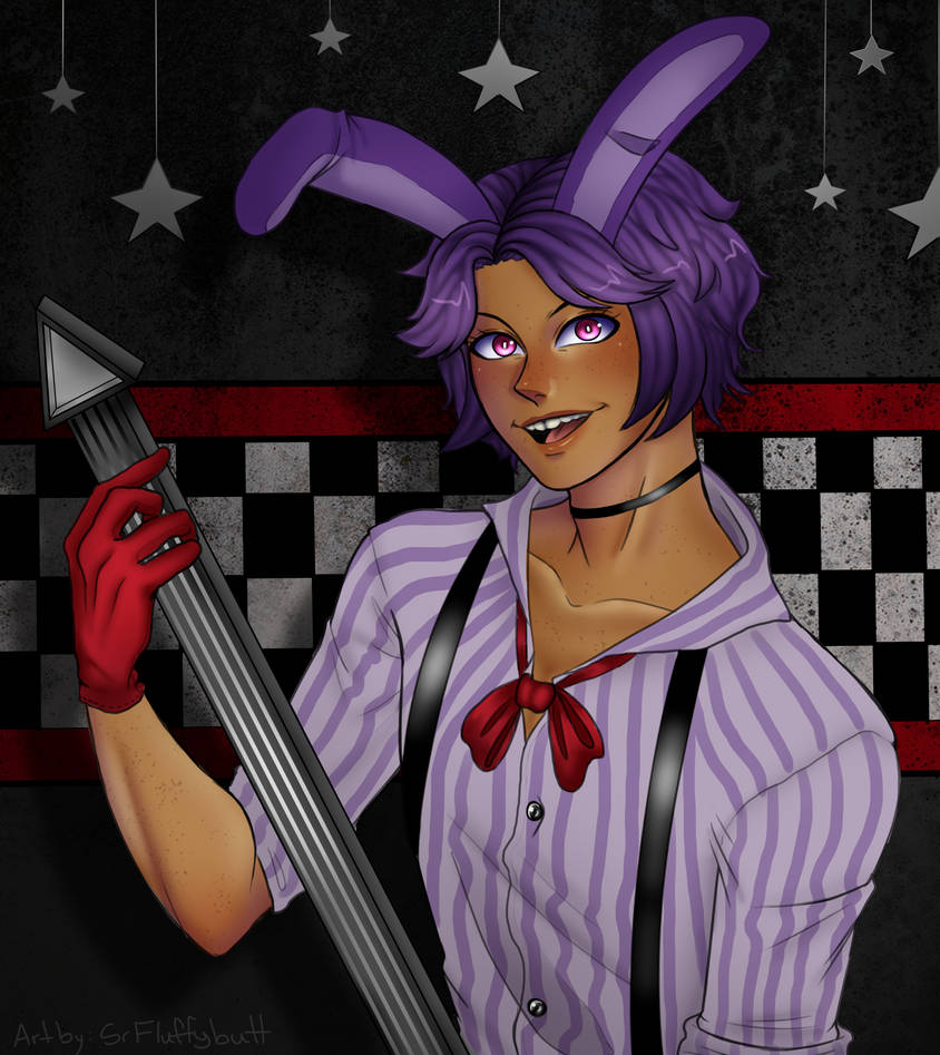 Human Bonnie Fnaf 1 By Spookicryptiid On Deviantart