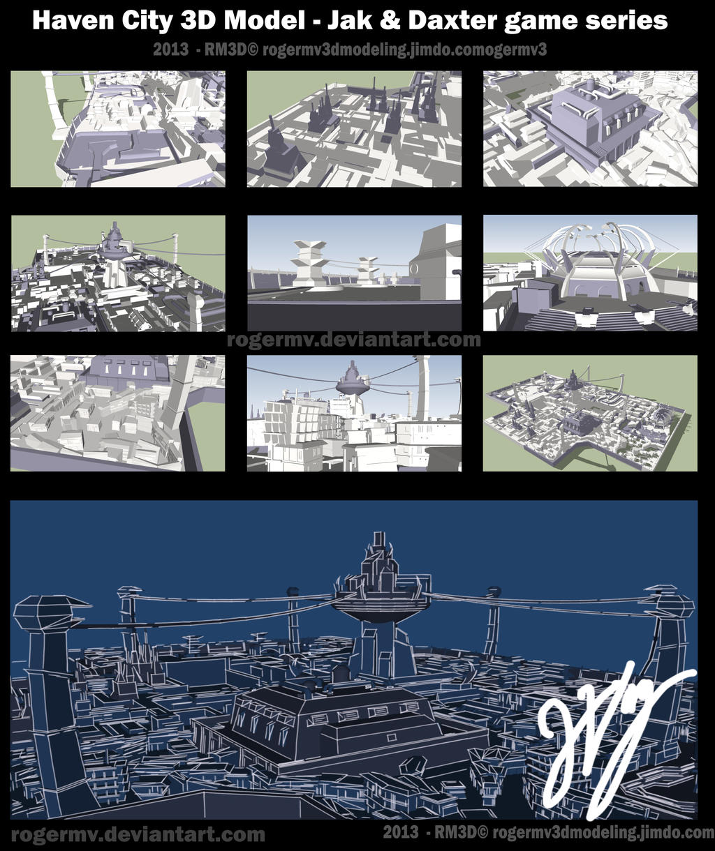Haven city 3D model - Jak n Daxter game series by RogerMV on DeviantArt Haven city 3D model - Jak n Daxter game series by RogerMV on DeviantArt
