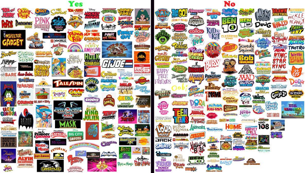Yes And No List Favorite Cartoon Shows By Cartoonsbestever On DeviantArt yes-and-no-list-favorite-cartoon-shows-by-cartoonsbestever-on-deviantart