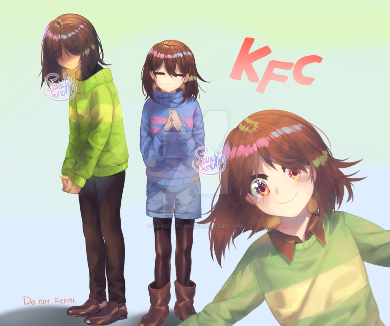 Kris Frisk Chara Kfc By Sansurichin On Deviantart
