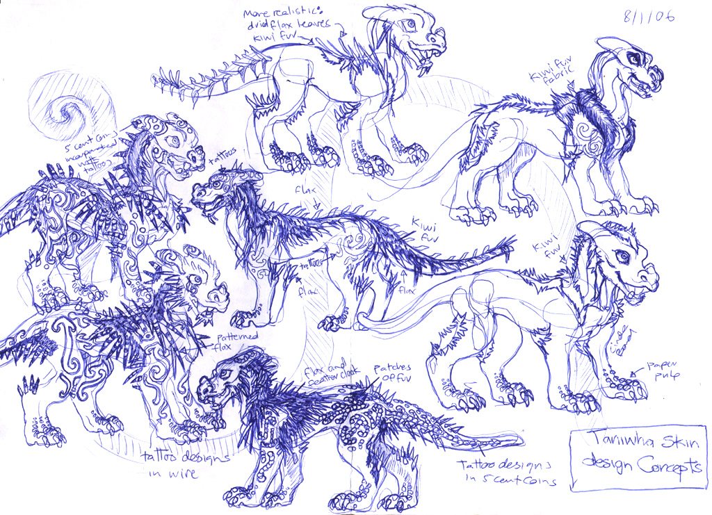 concepts for taniwha sculpture by starlitebarking on DeviantArt