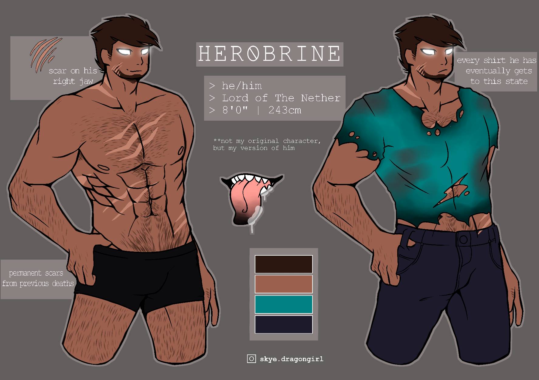Herobrine My Vers Ref Sheet By Skyesfallenxx On Deviantart