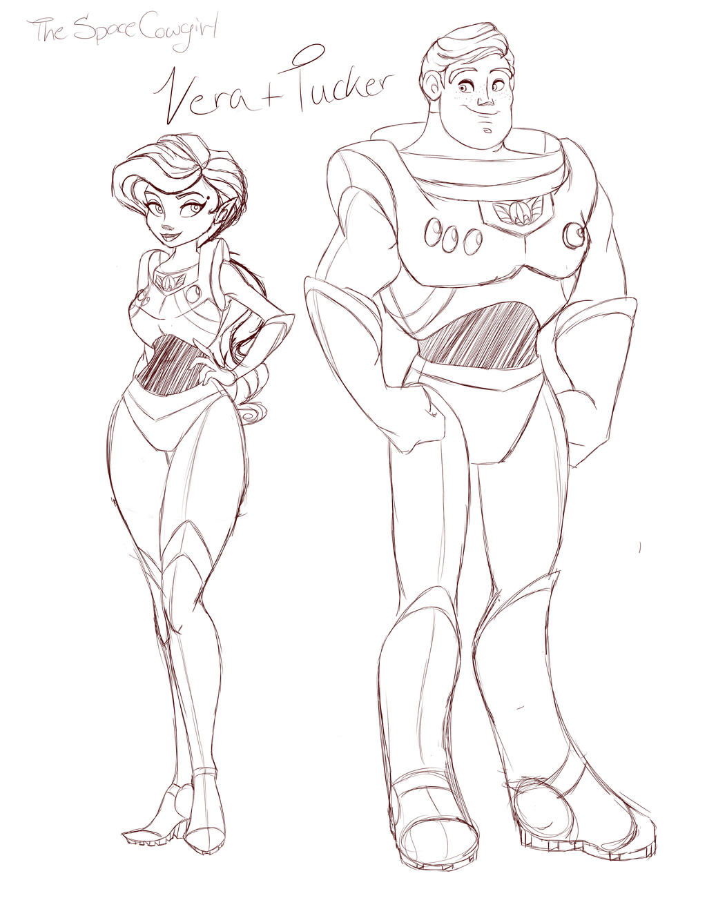Vera And Tucker Space Suit Sketch By Darkmatternova On Deviantart