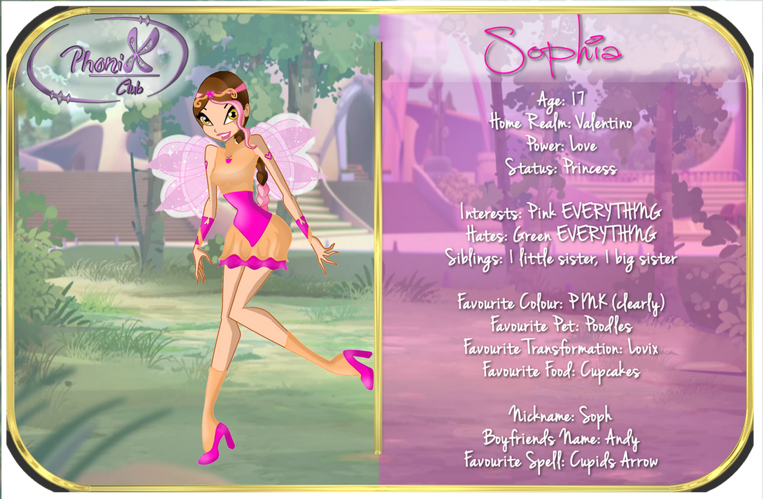 Sophias Winx Id Sheet By Thephonixclub On Deviantart