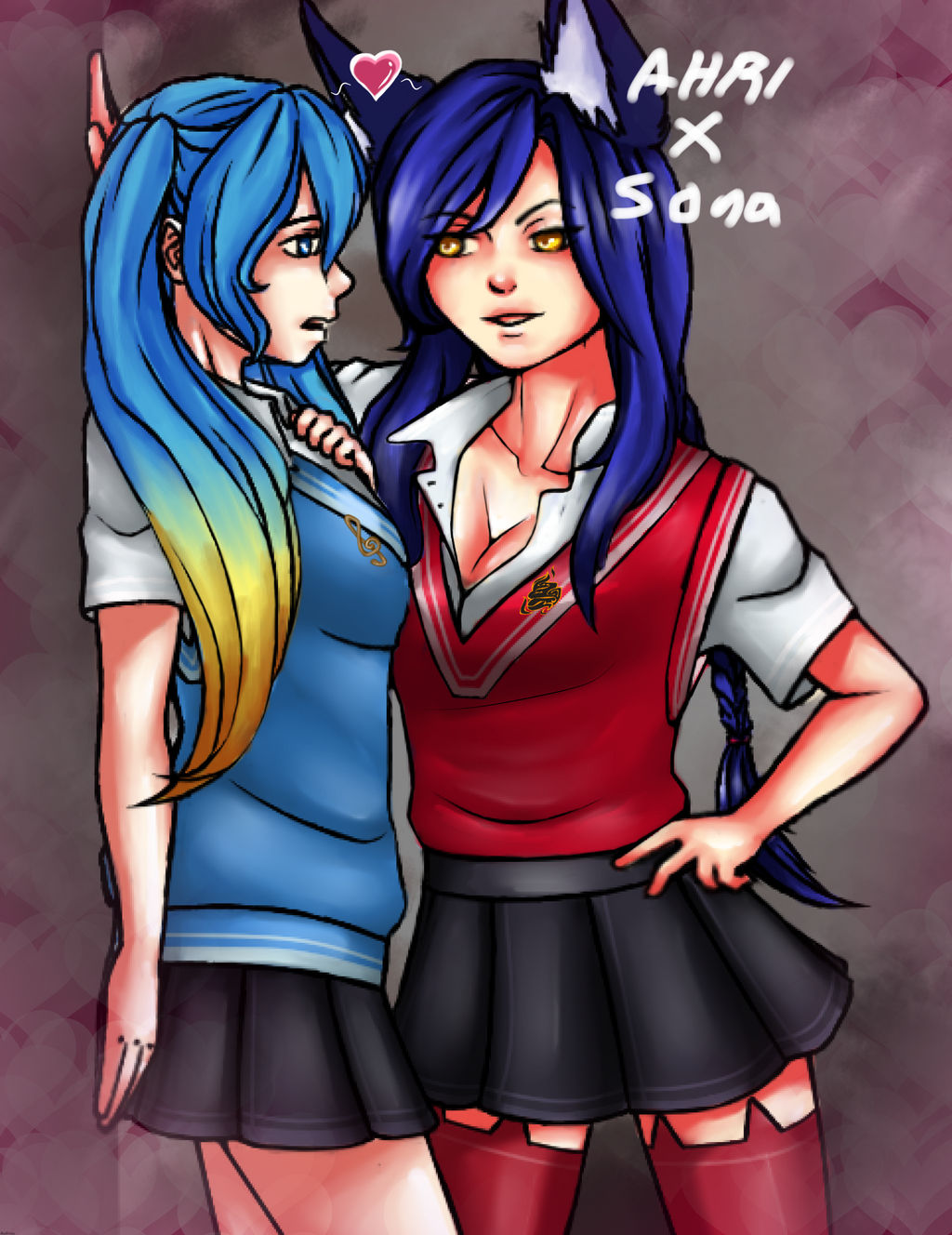 Sona X Ahri~ League Of Legends By Darkinine On Deviantart