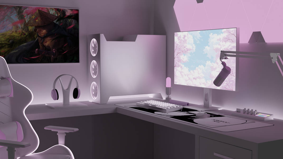 Cute Gaming Setup By Lerarusty On Deviantart
