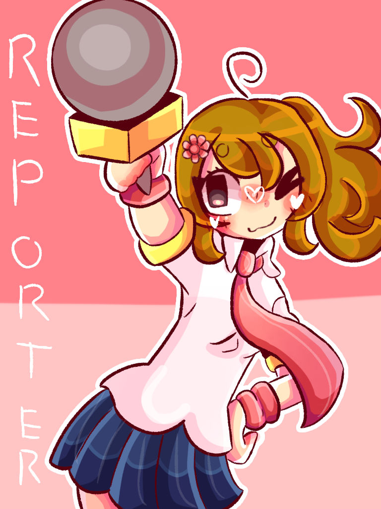Rhythm Heaven Reporter Girl By Dangan0fan On Deviantart