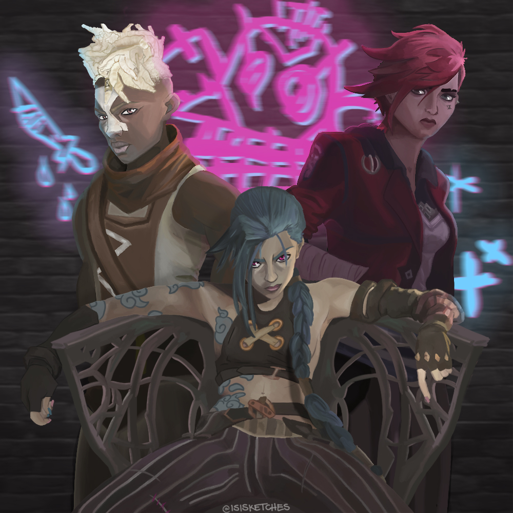 Fanart Jinx Ekko And Vi By Isisketches On Deviantart