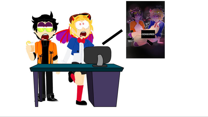 Damien And Pips Reaction To A T User Making Prn By Shiningstar33 On Deviantart