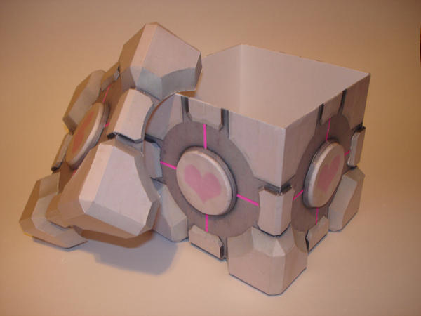 Companion Cube Box Papercraft By Skele Kitty On Deviantart