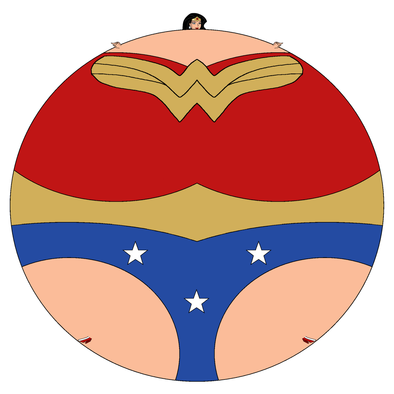 Massively Inflated Wonder Woman By Marybethmaria1423 On Deviantart