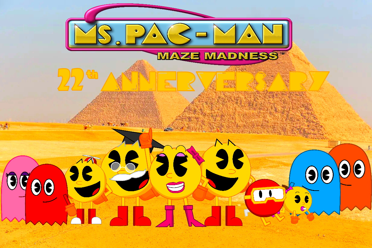 Ms Pac Man Maze Madness 22th Anniversary By Maple2468 On Deviantart